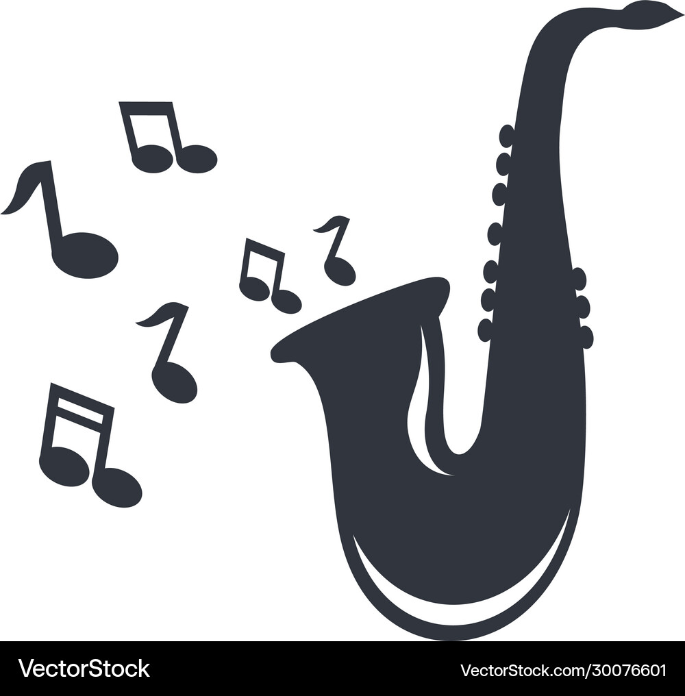 Music jazz logo icon Royalty Free Vector Image