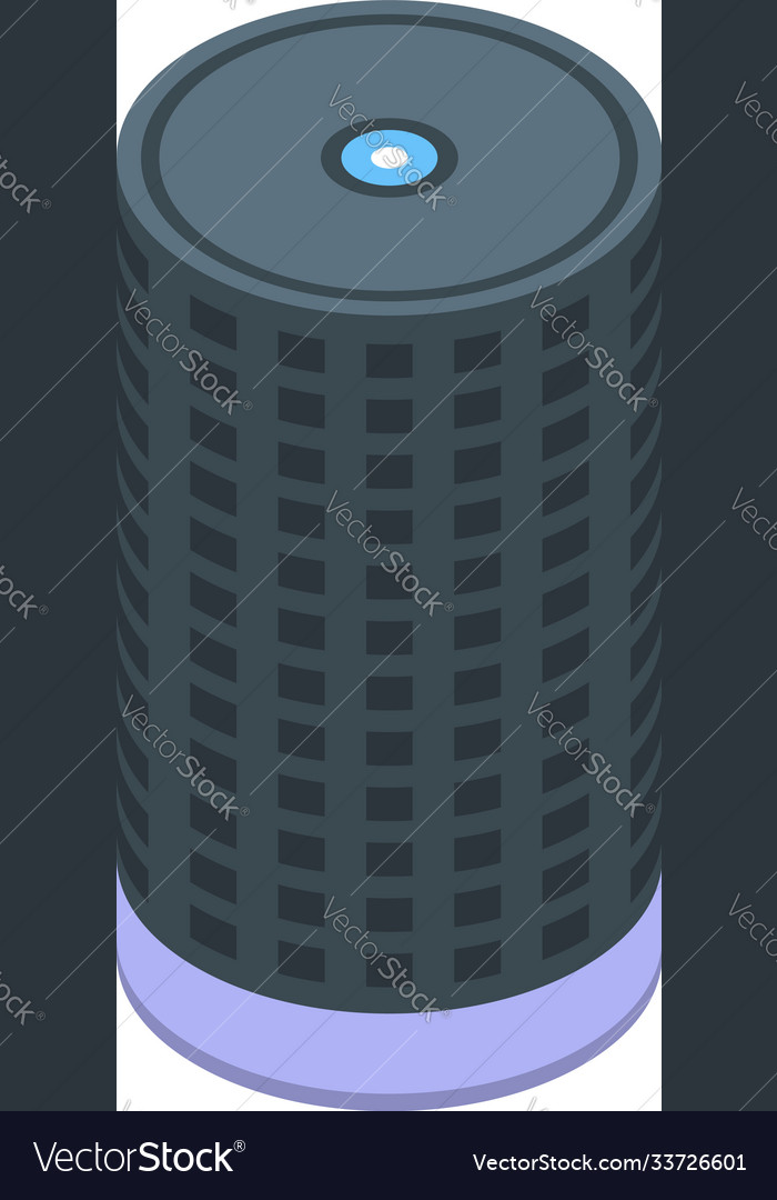 Podcast smart speaker icon isometric style Vector Image