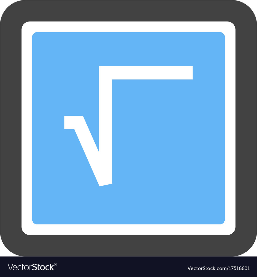 Square root symbol Royalty Free Vector Image - VectorStock
