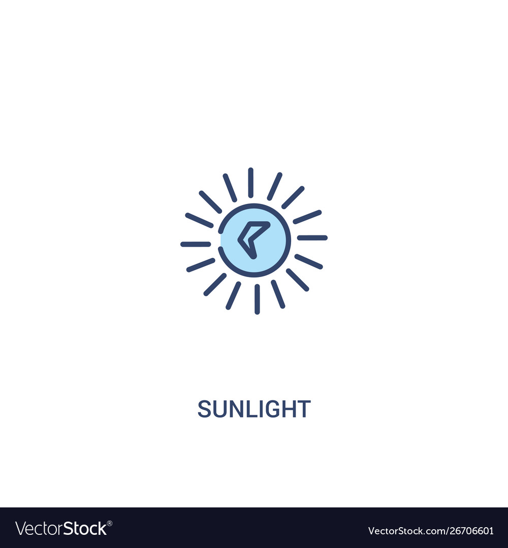 Sunlight concept 2 colored icon simple line Vector Image