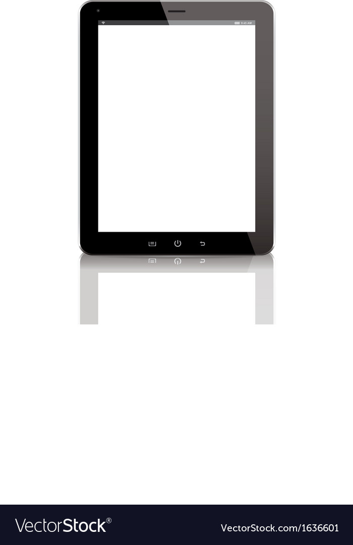 Tablet computer black Royalty Free Vector Image