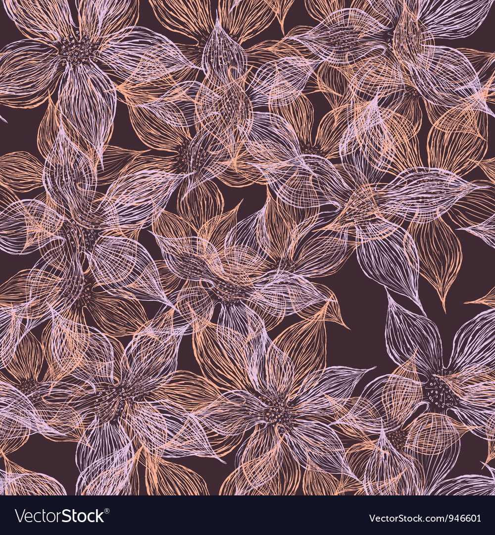 Vintage floral seamless Royalty Free Vector Image