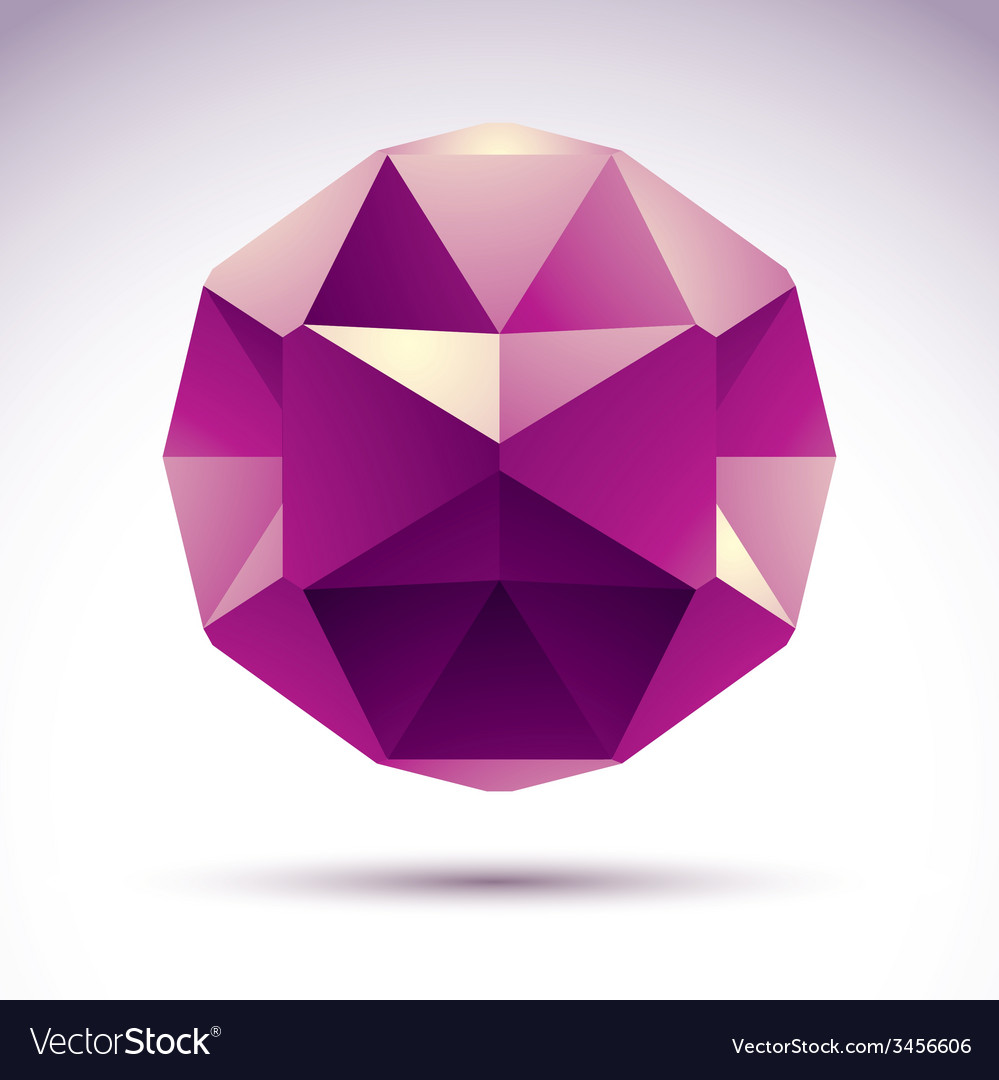 Abstract 3d object design element template Vector Image