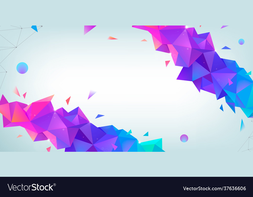 Abstract multicolor wireframe background Vector Image