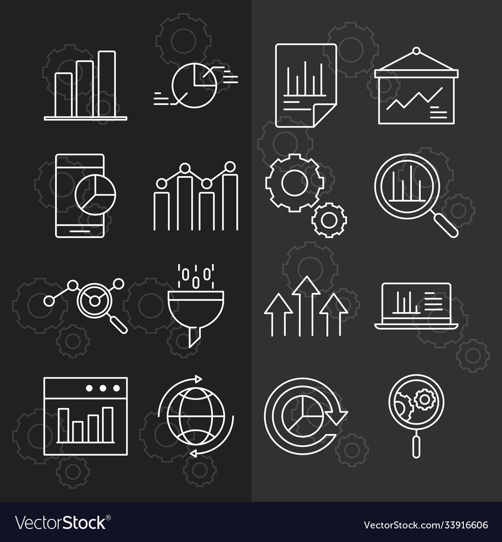 Data analysis business strategy and investment Vector Image