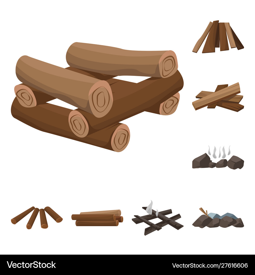 Design timber and nature sign set Royalty Free Vector Image