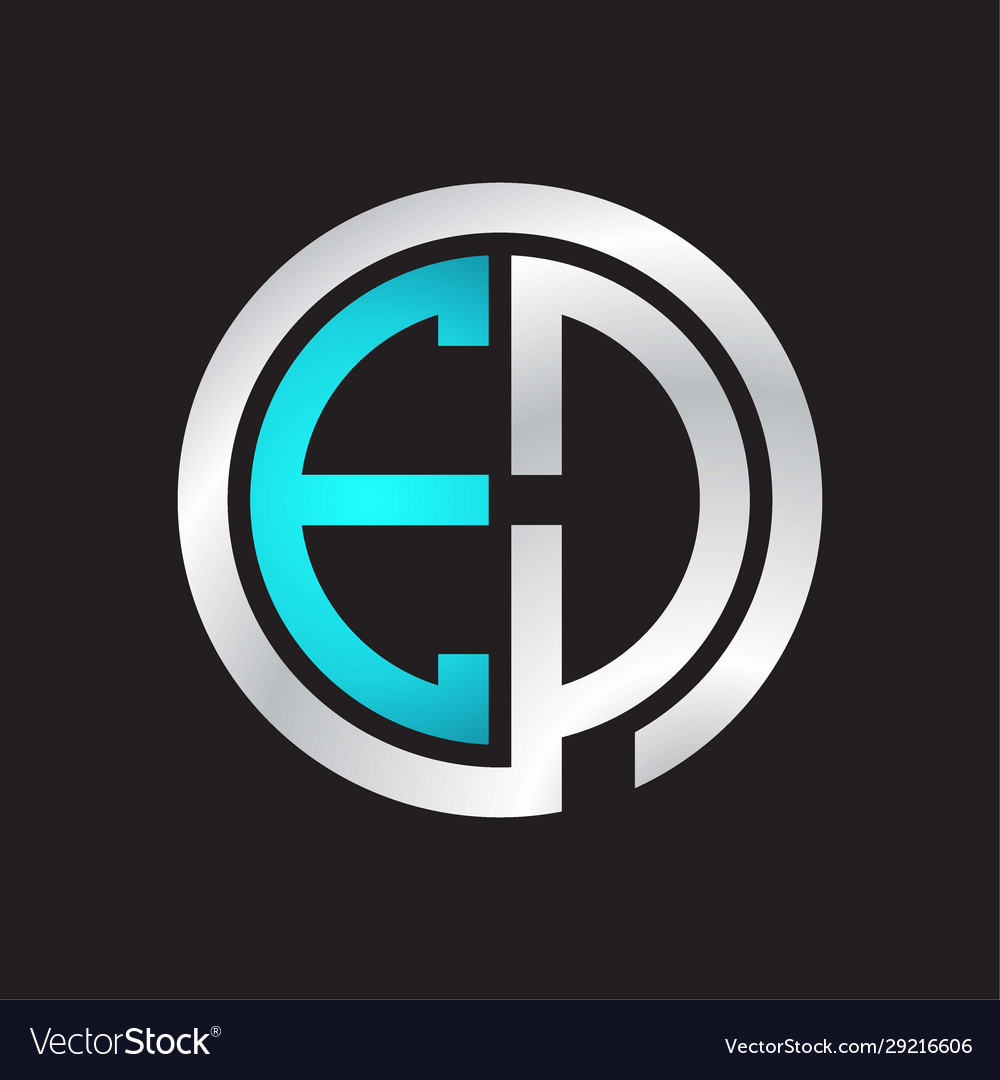 Ed initial logo linked circle monogram Royalty Free Vector