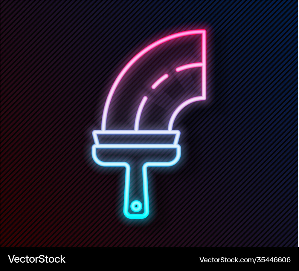 Glowing neon line cleaning service with rubber Vector Image