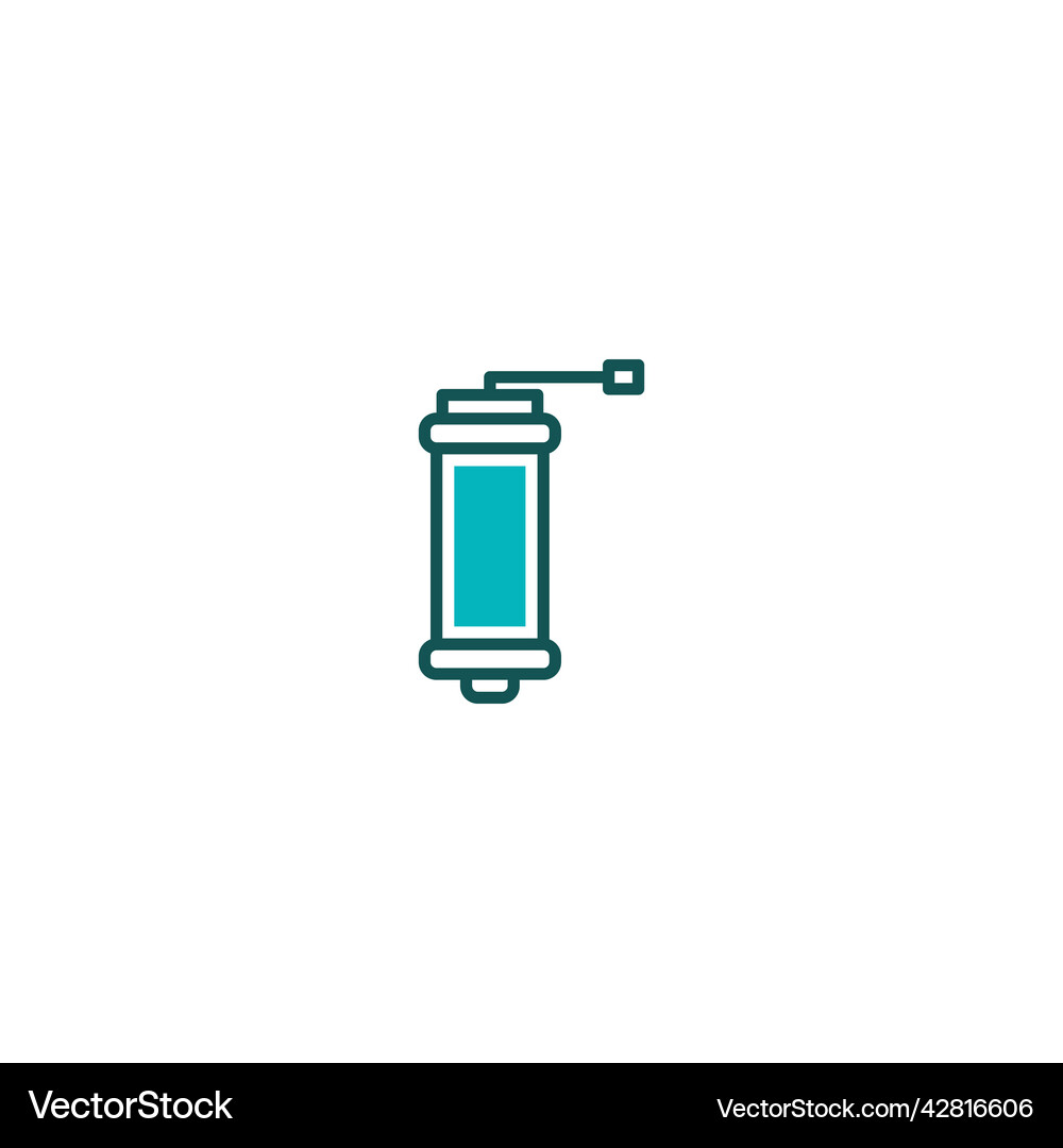 Manual coffee grinder line icon linear style sign Vector Image