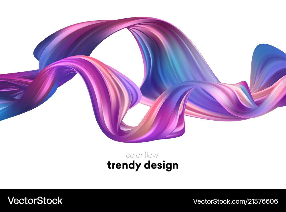 Modern colorful flow poster wave liquid shape in Vector Image