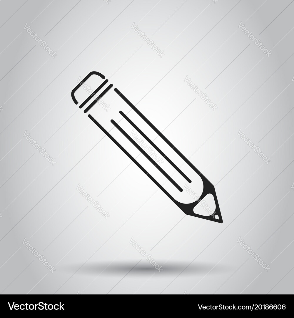 Pencil icon on isolated background business Vector Image