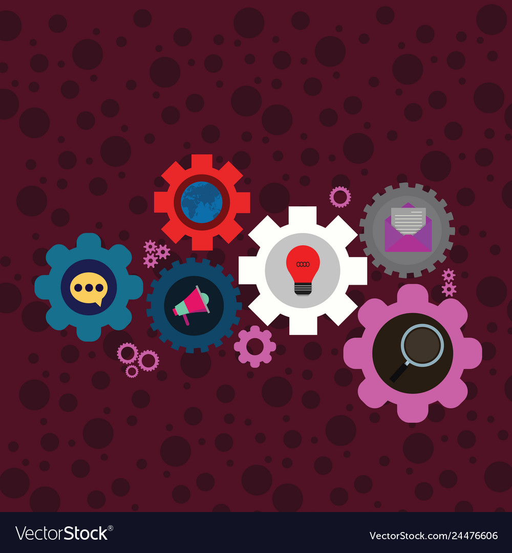 Set of global social networking icons inside Vector Image Set of global social networking icons inside Vector Image