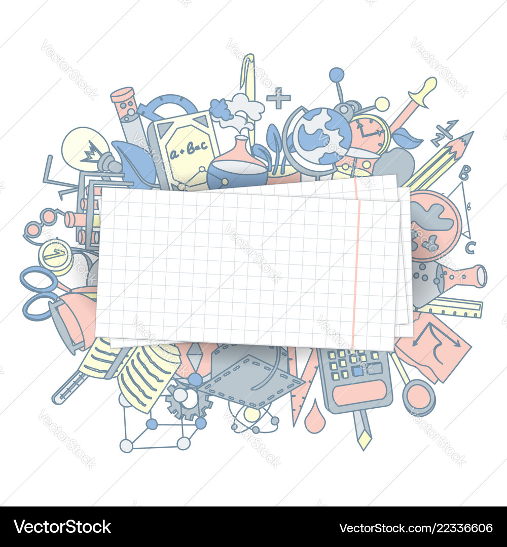 Welcome back to school hand drawn supply doodles Vector Image