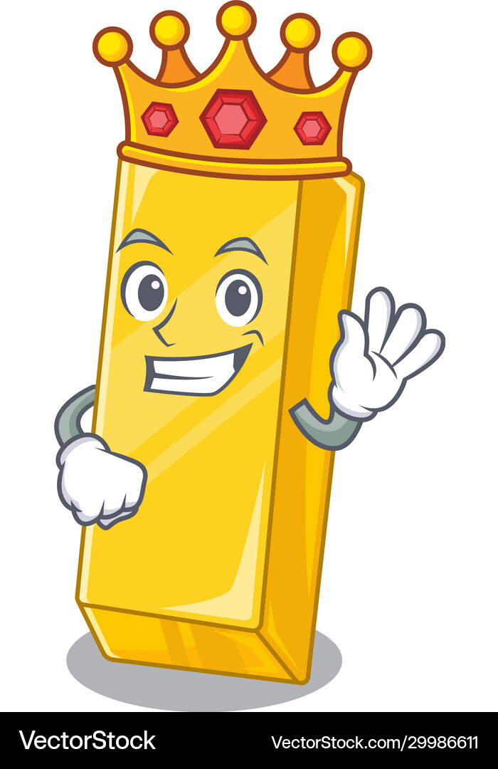 A stunning gold bar stylized king on Royalty Free Vector