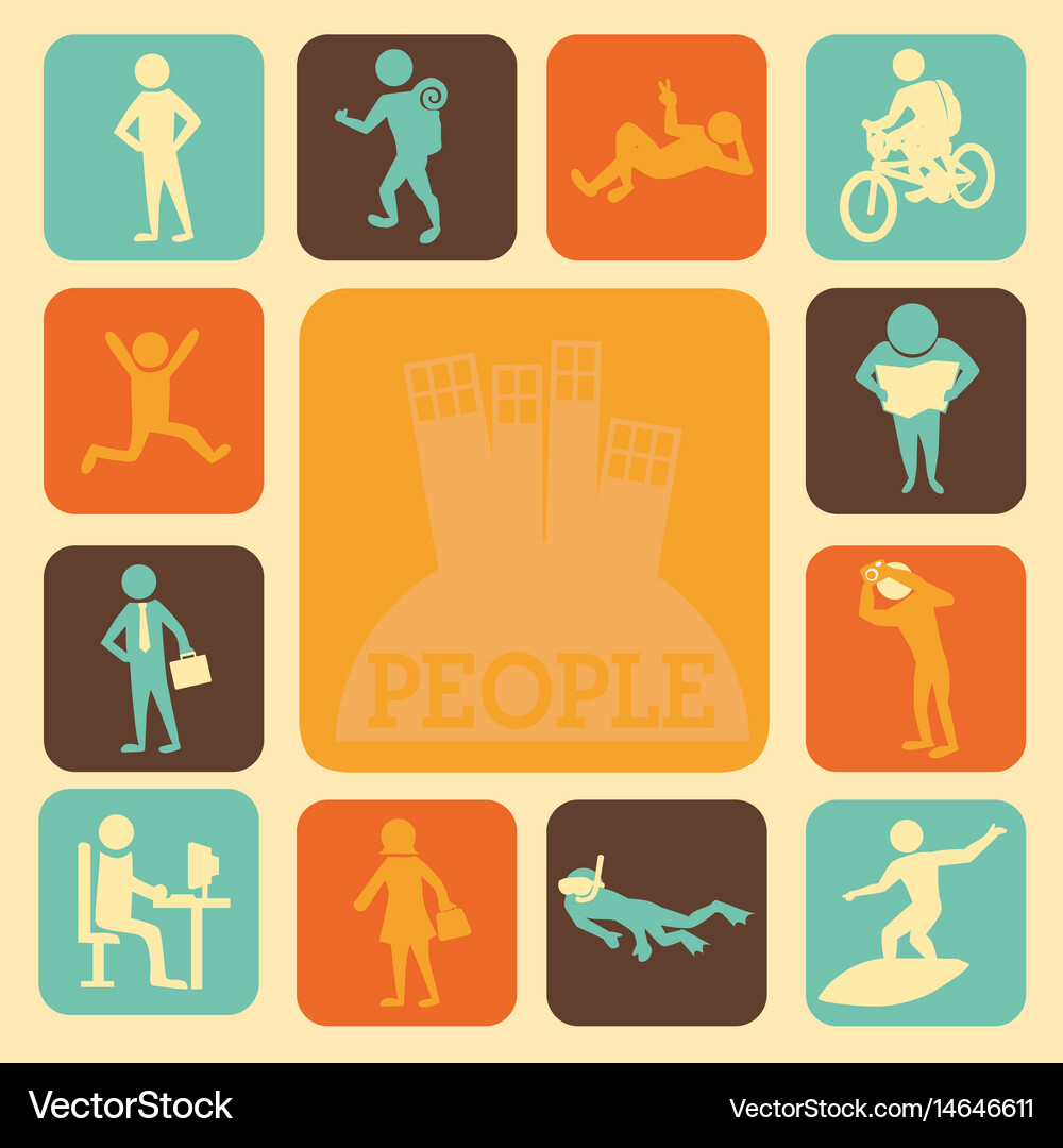 Activities of people Royalty Free Vector Image