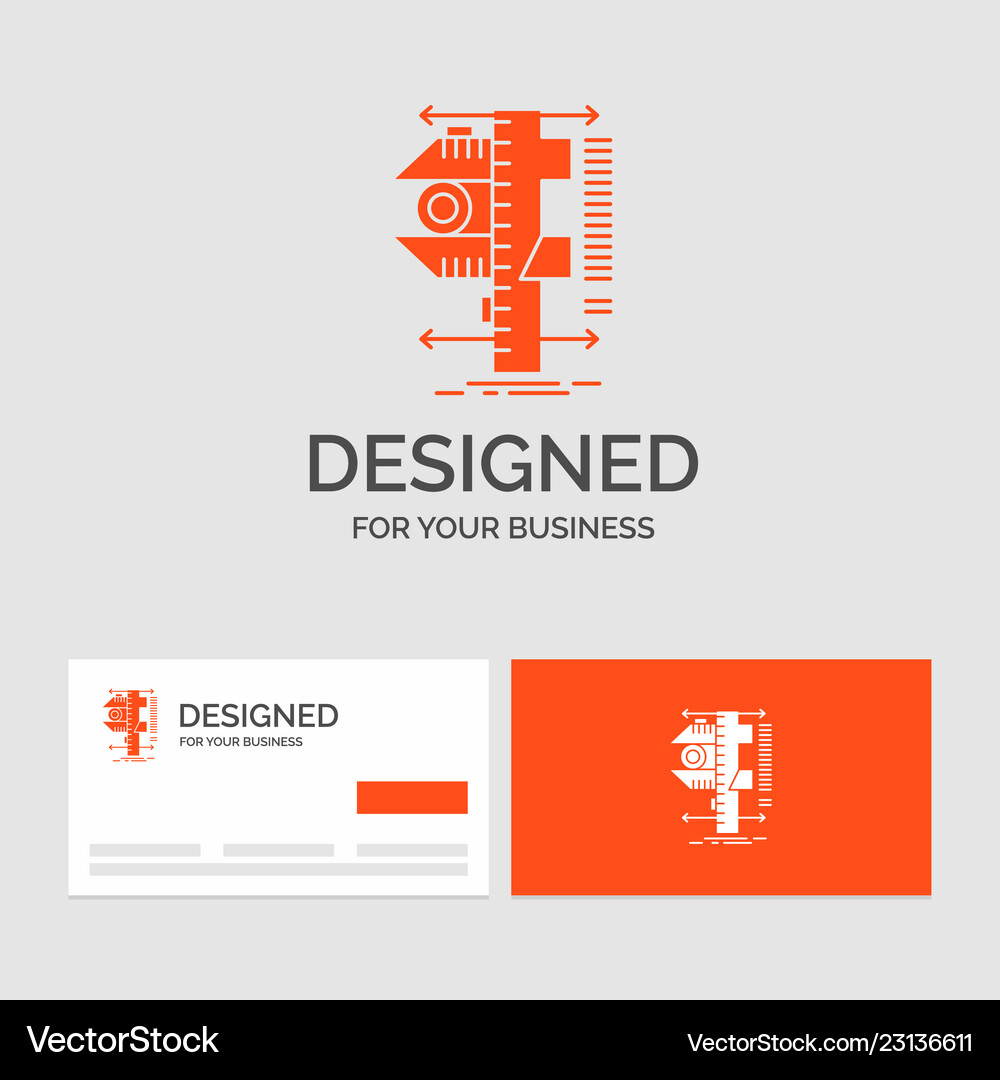 Business logo template for measure caliper Vector Image