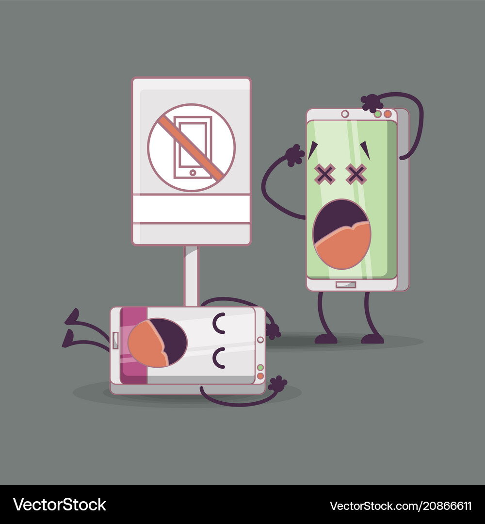 Cartoon smartphones design Royalty Free Vector Image