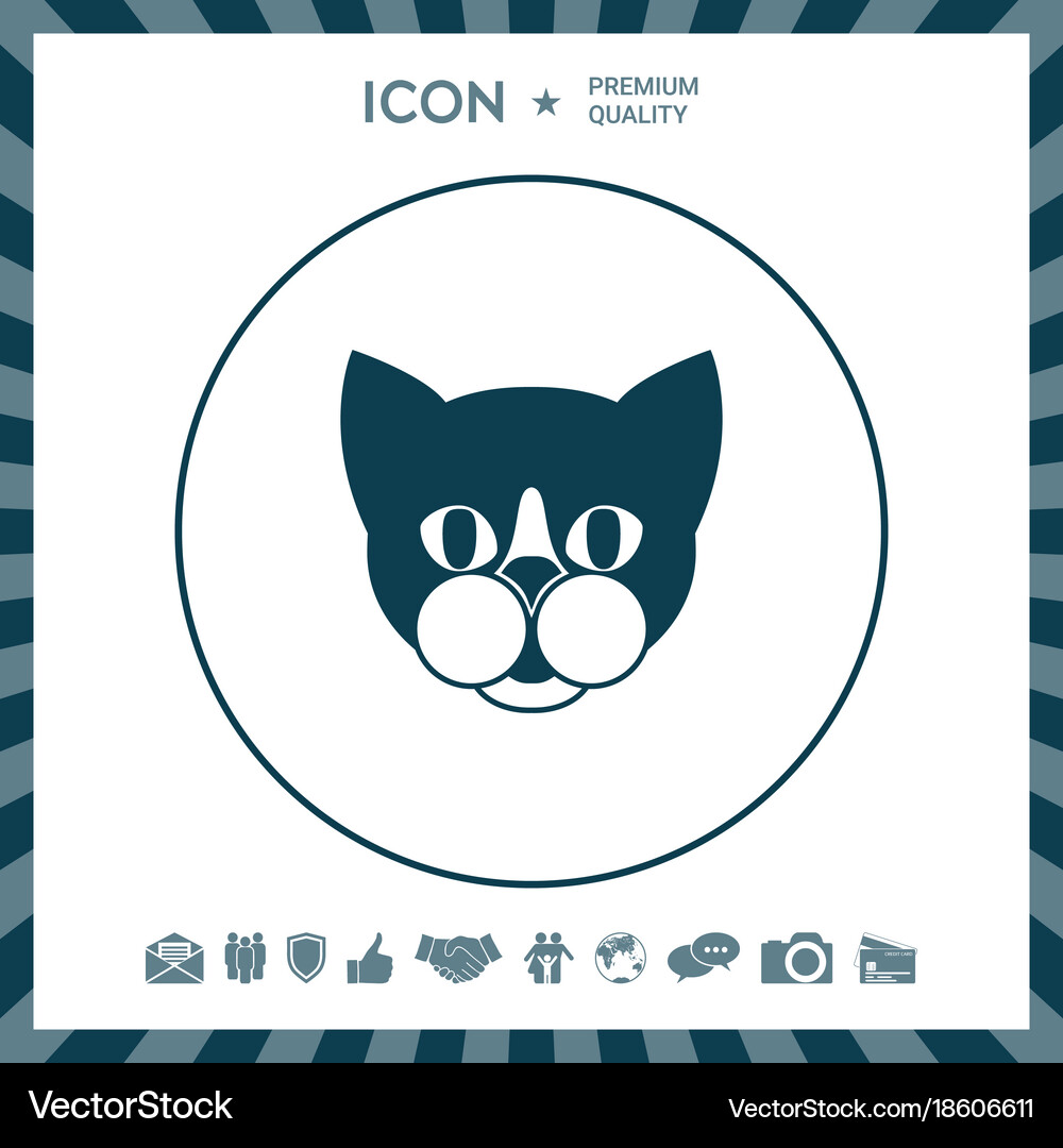 Cat - logo symbol protect sign icon Royalty Free Vector