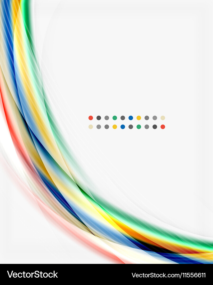 Colorful modern wave line business abstract Vector Image
