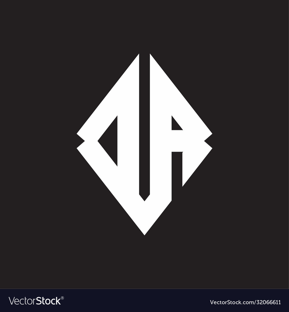 Da logo monogram with sharp square design template