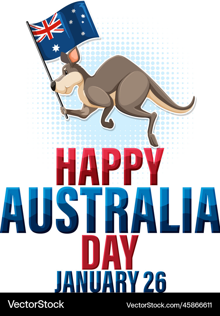 Happy australia day banner design Royalty Free Vector Image