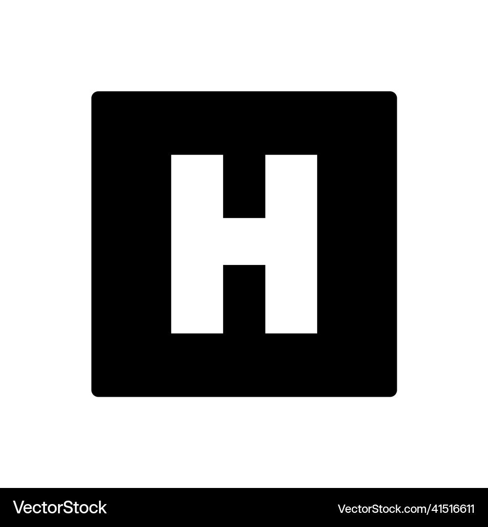 Hospital sign icon Royalty Free Vector Image - VectorStock