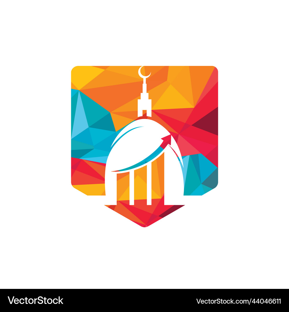 Islamic chart business logo design template Vector Image