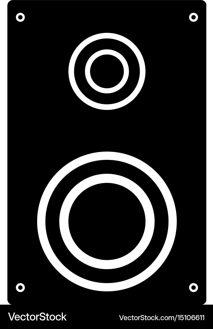 Loud speaker the black color icon Royalty Free Vector Image