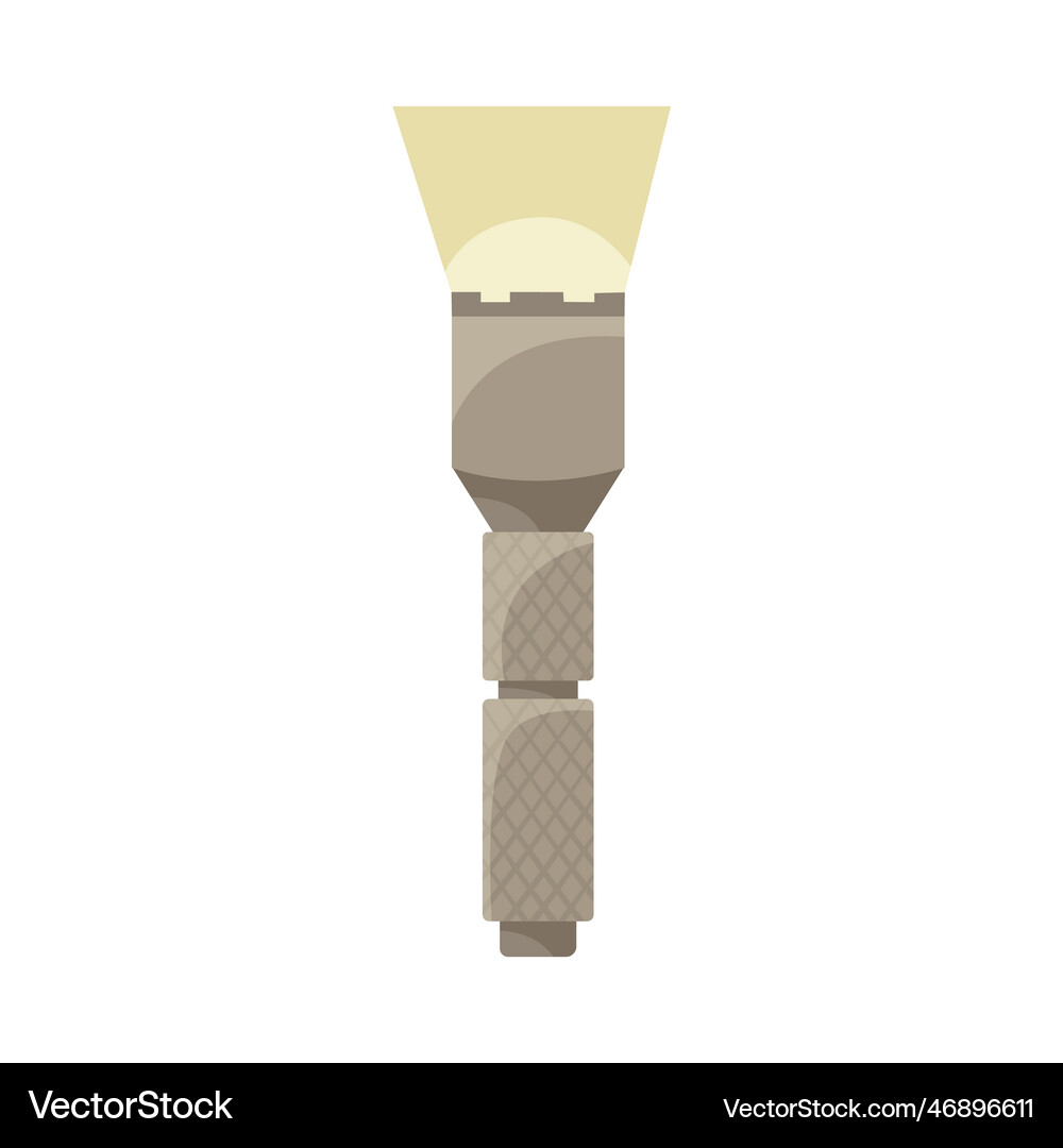Military torch with light beam cartoon Royalty Free Vector