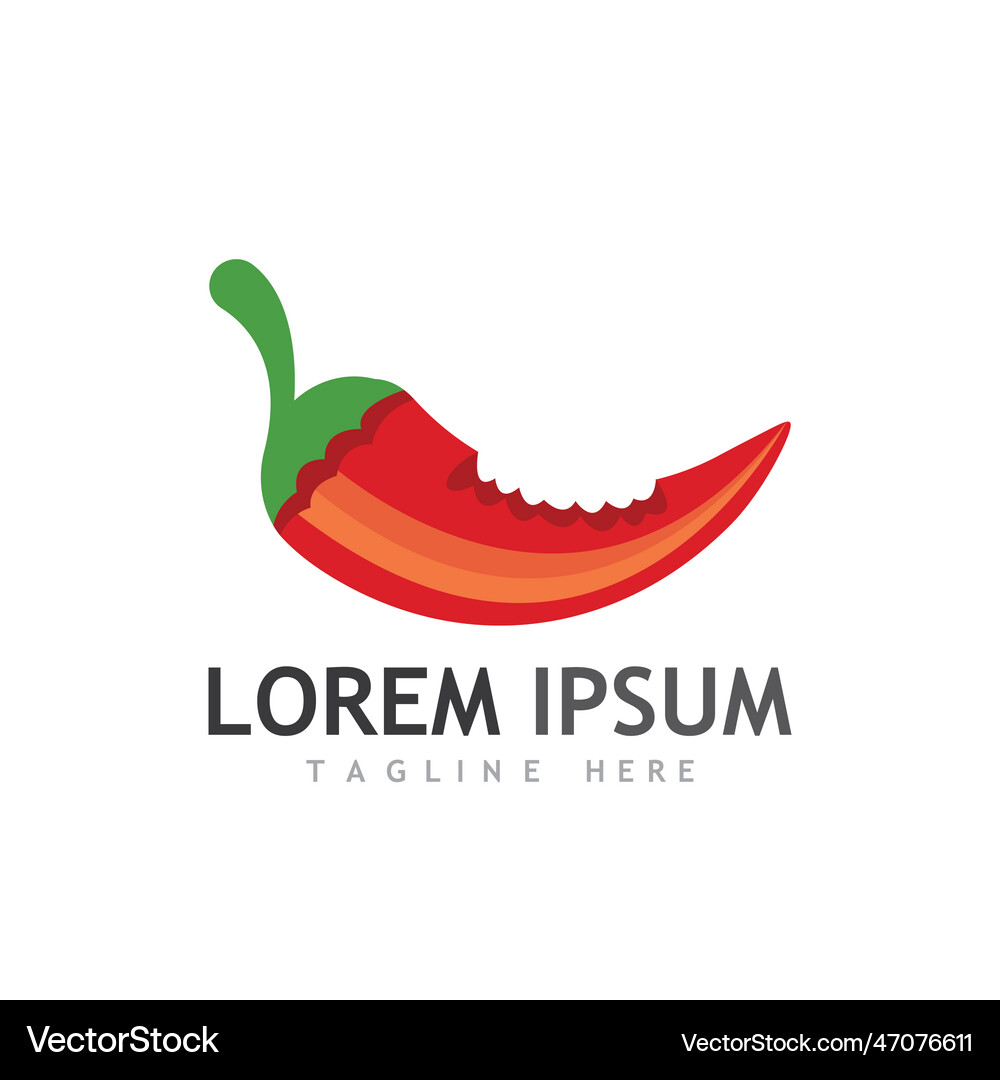 Red hot natural chili icon Royalty Free Vector Image