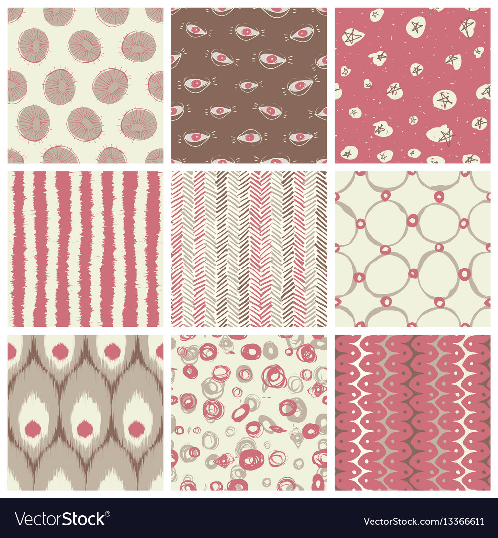Trendy pattern set Royalty Free Vector Image - VectorStock