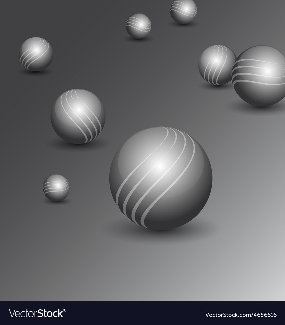 Abstract technology background with balls Vector Image