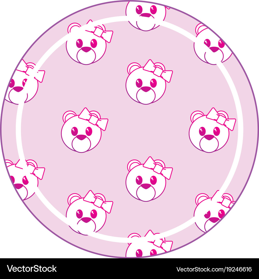 Bear cartoon button Royalty Free Vector Image - VectorStock