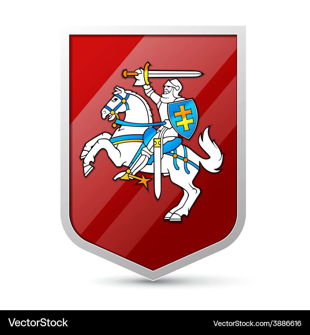 Coat of arms lithuania Royalty Free Vector Image
