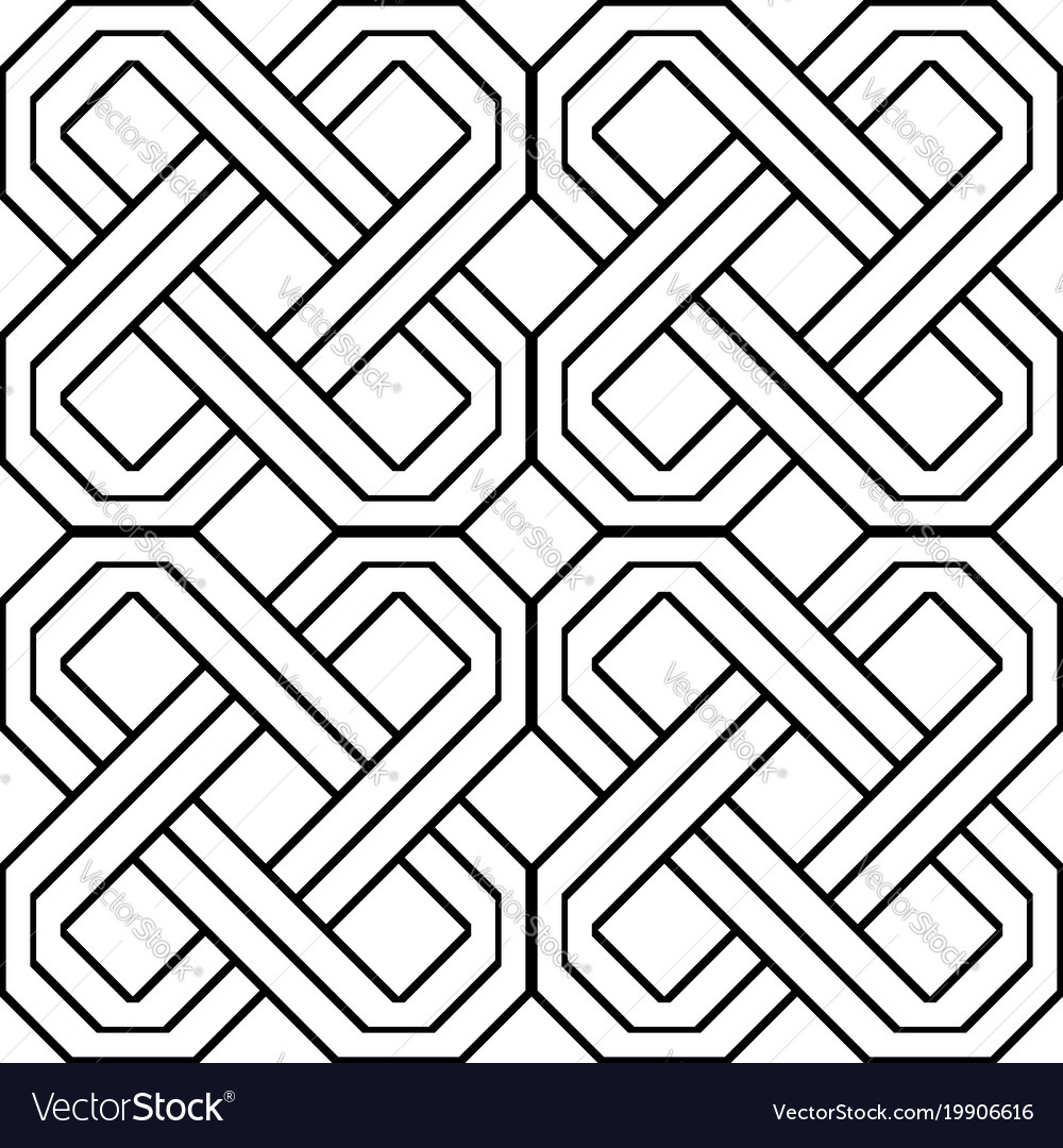 Design seamless monochrome geometric pattern Vector Image Design seamless monochrome geometric pattern Vector Image