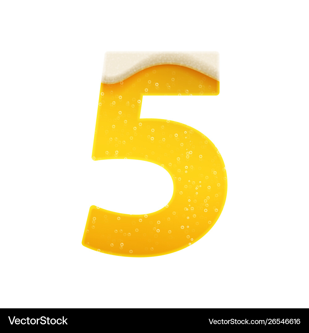 Digits for alphabet in form lemonade Royalty Free Vector