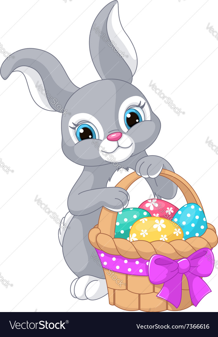 Easter rabbit Royalty Free Vector Image - VectorStock