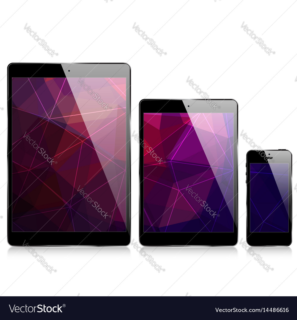 Ipad iphone triangular abstract background Vector Image