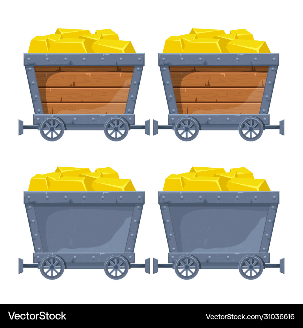 Mine cart Royalty Free Vector Image - VectorStock