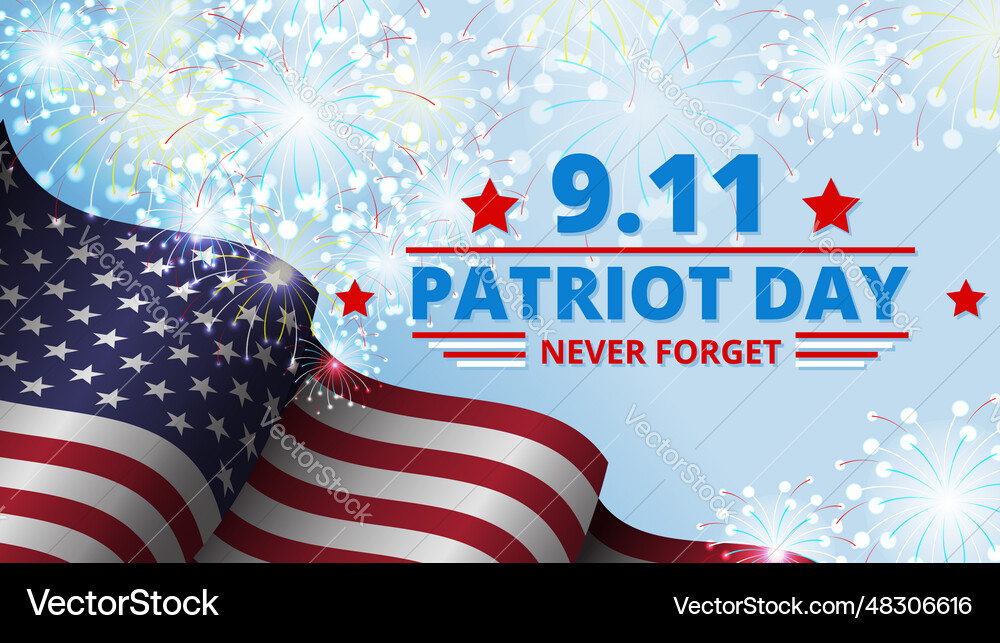 Patriot day background design Royalty Free Vector Image