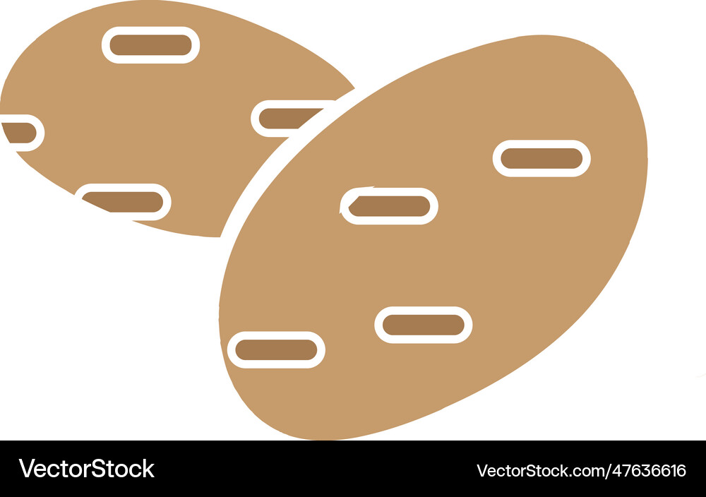Potato icon clipart design template isolated Vector Image