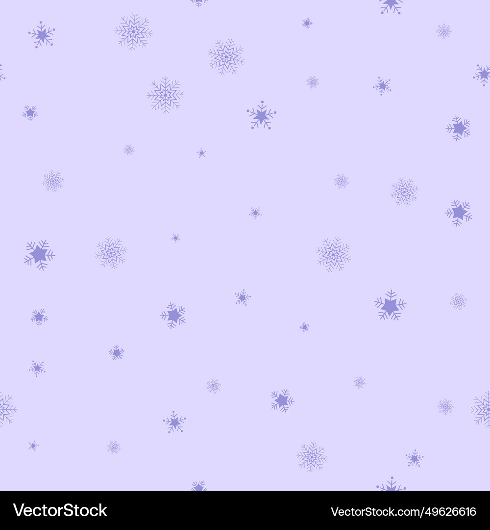 Purple snowflakes holiday winter seamless pattern Vector Image