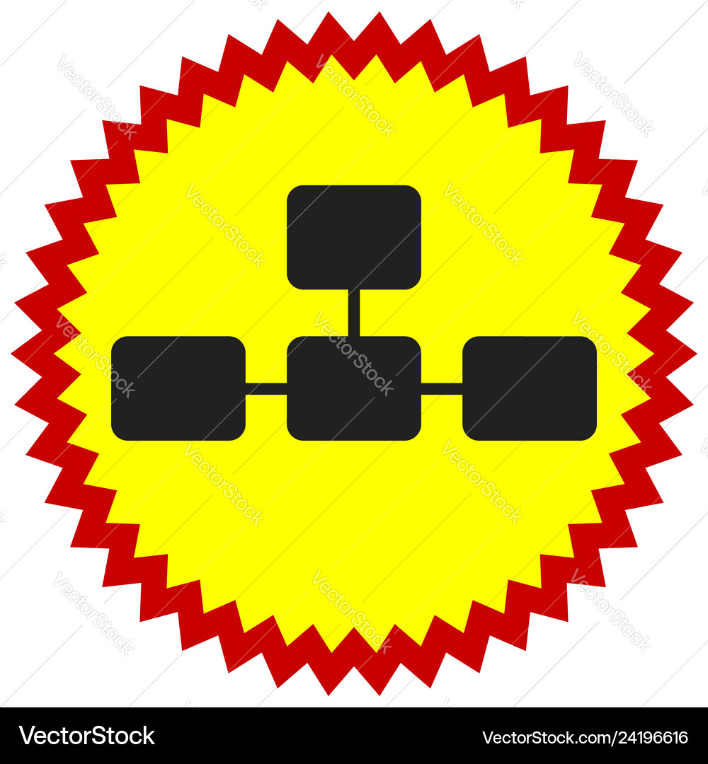 Topological hierarchical diagram icon multilevel Vector Image