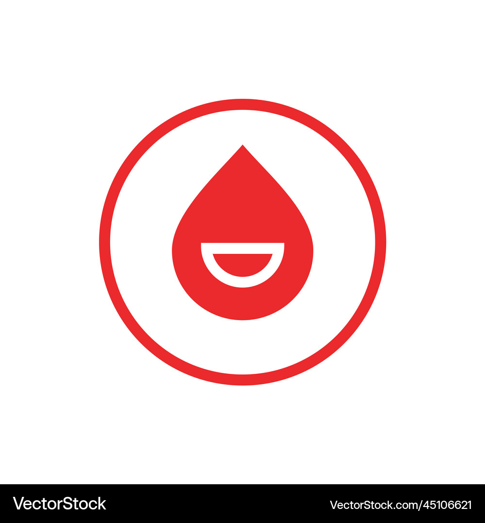 Blood drop logo icon donation logo concept Vector Image