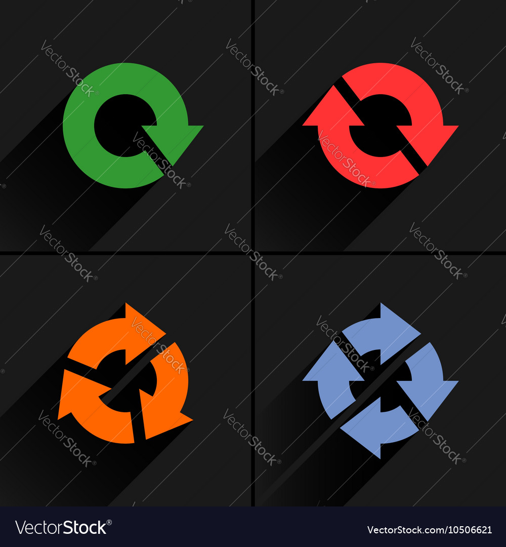 Color arrow loop refresh reload rotation icon Vector Image