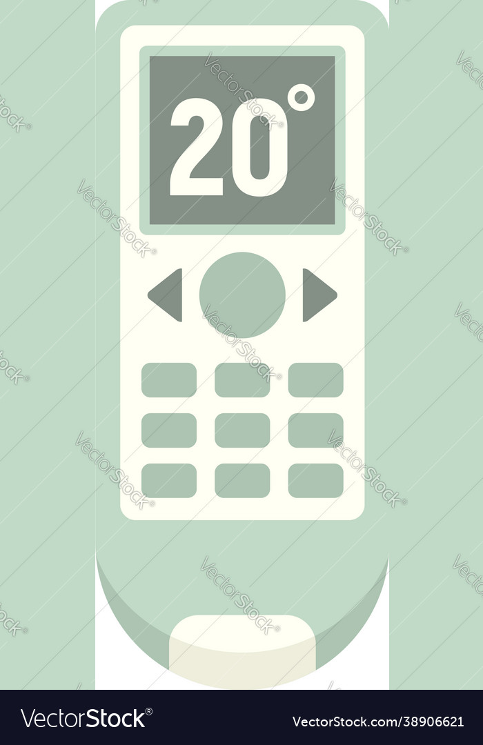 Conditioner remote control icon flat isolated Vector Image
