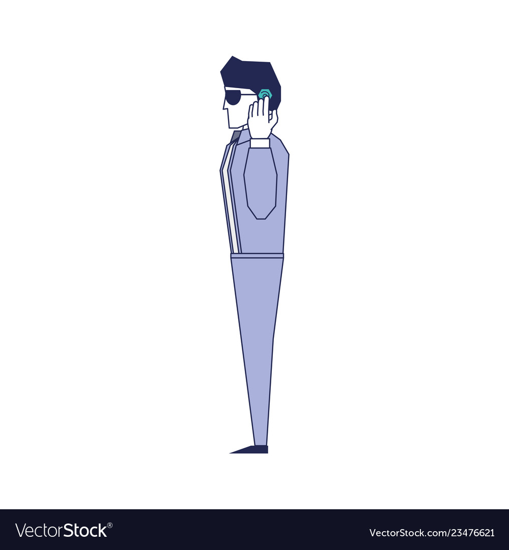 Cyber security agent icon Royalty Free Vector Image