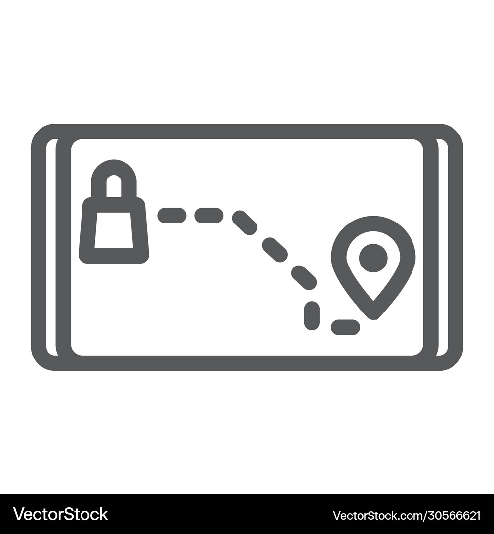 Food delivery tracking status line icon service Vector Image