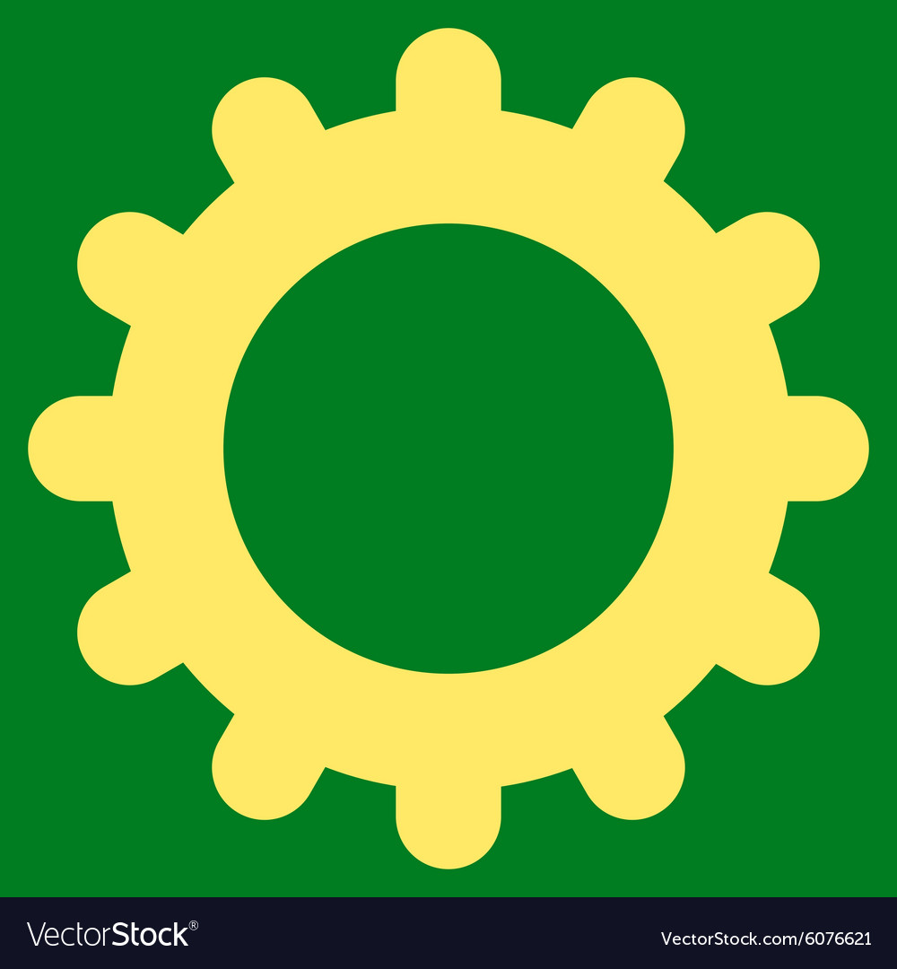 Gear flat yellow color icon Royalty Free Vector Image Gear flat yellow color icon Royalty Free Vector Image