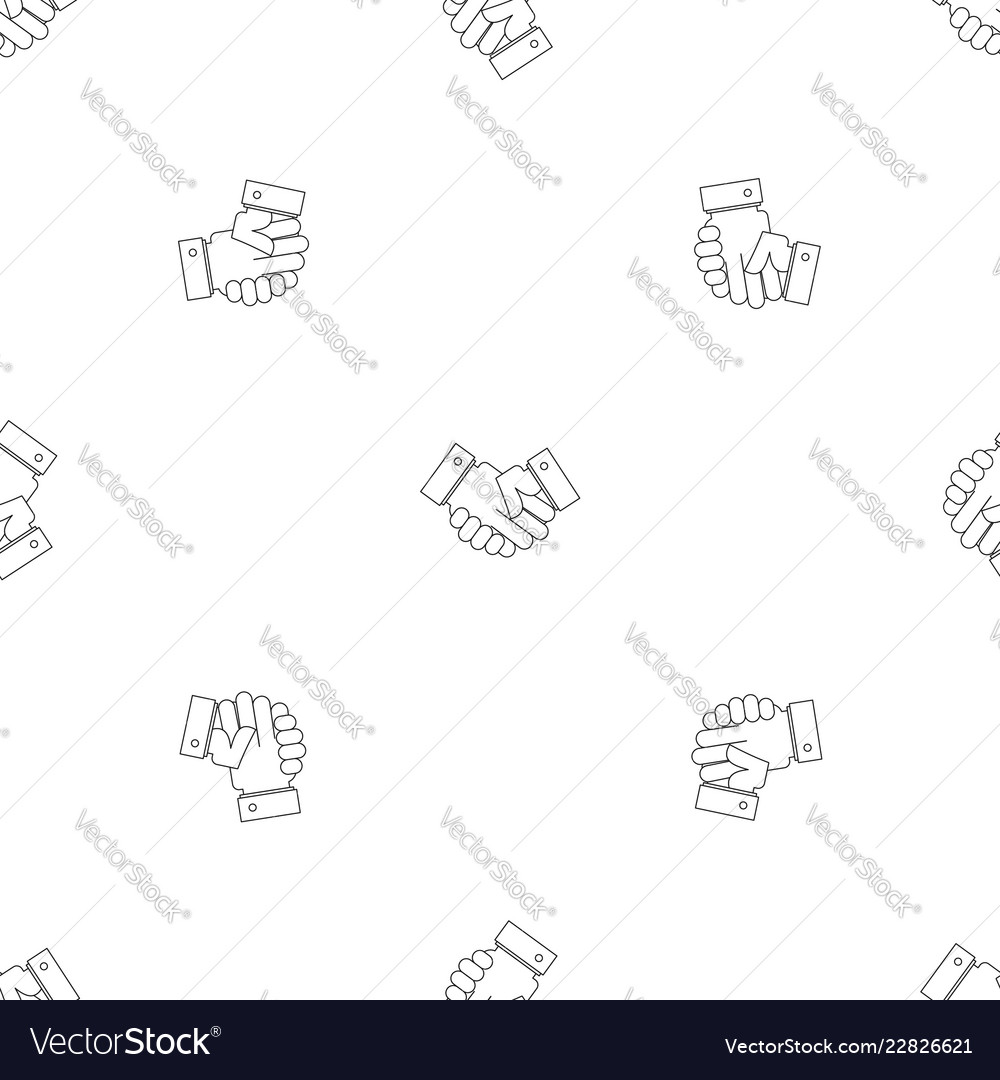 Handshake pattern seamless Royalty Free Vector Image